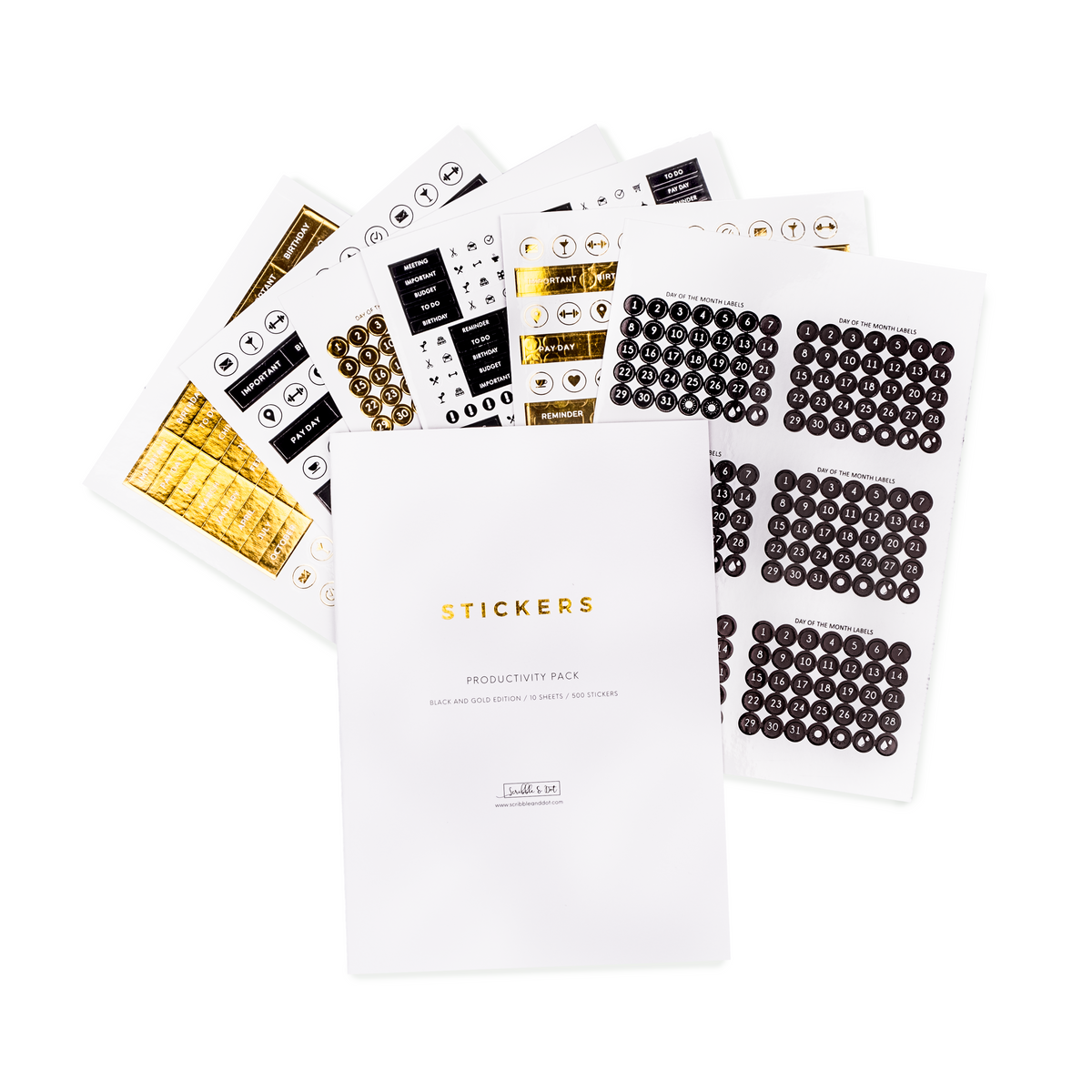 Planner Stickers - Productivity Pack | Scribble & Dot